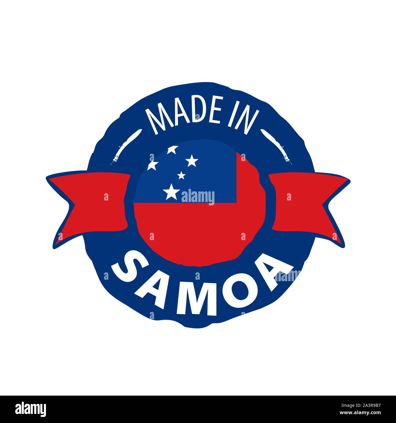 Samoa flag, vector illustration on a white background Stock Vector ...