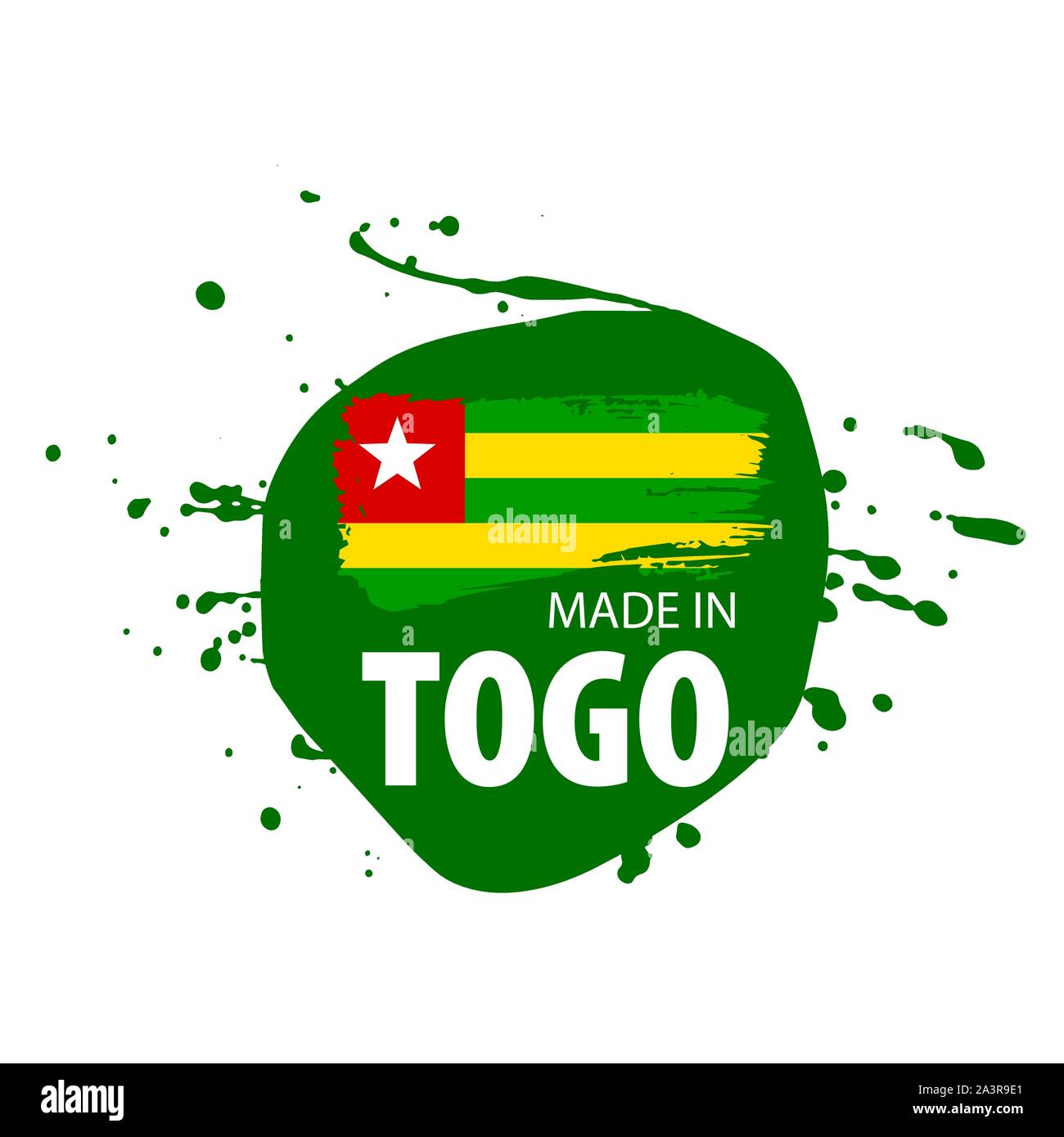 togo flag, vector illustration on a white background Stock Vector Image ...