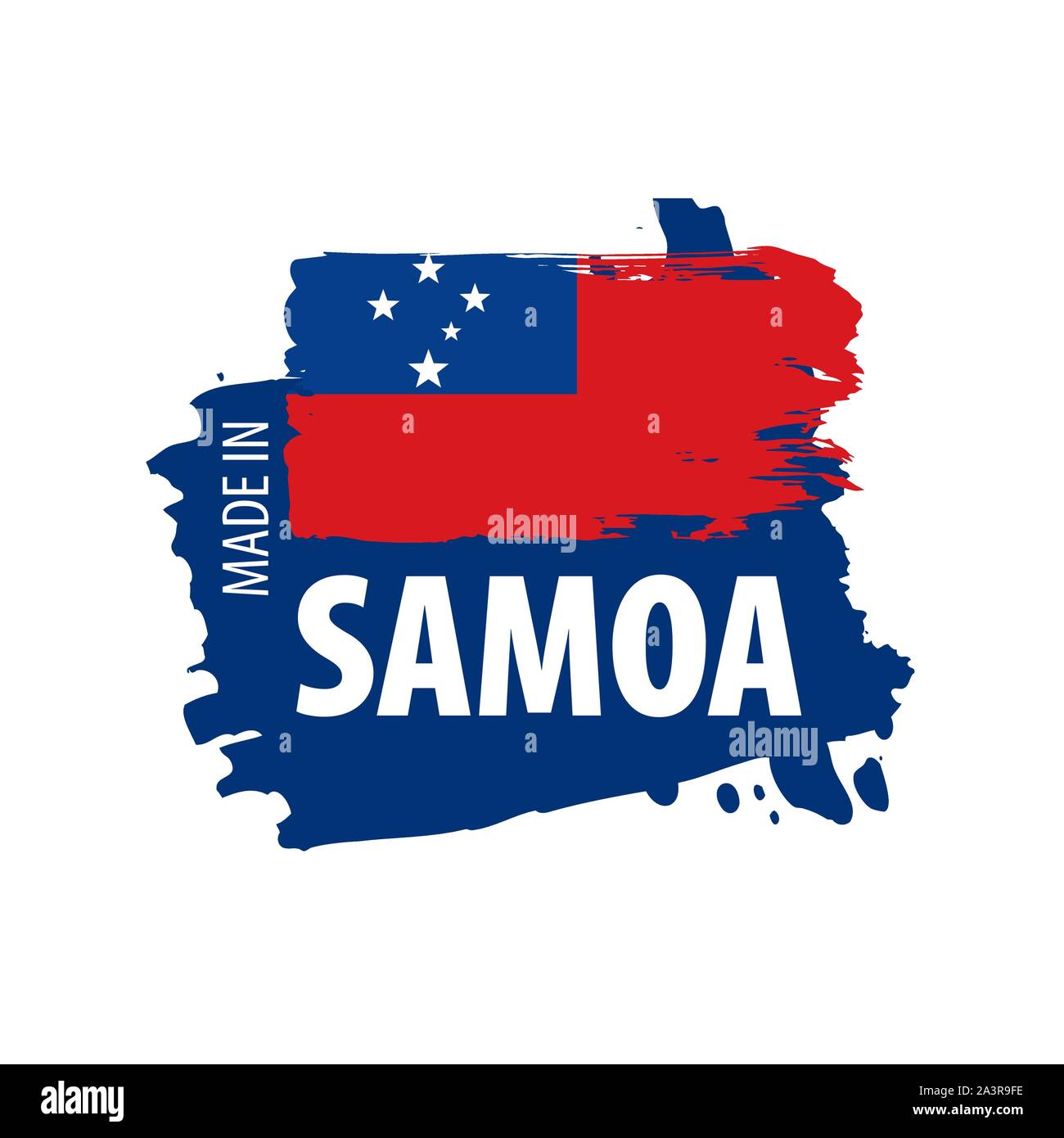 Samoa flag, vector illustration on a white background Stock Vector ...