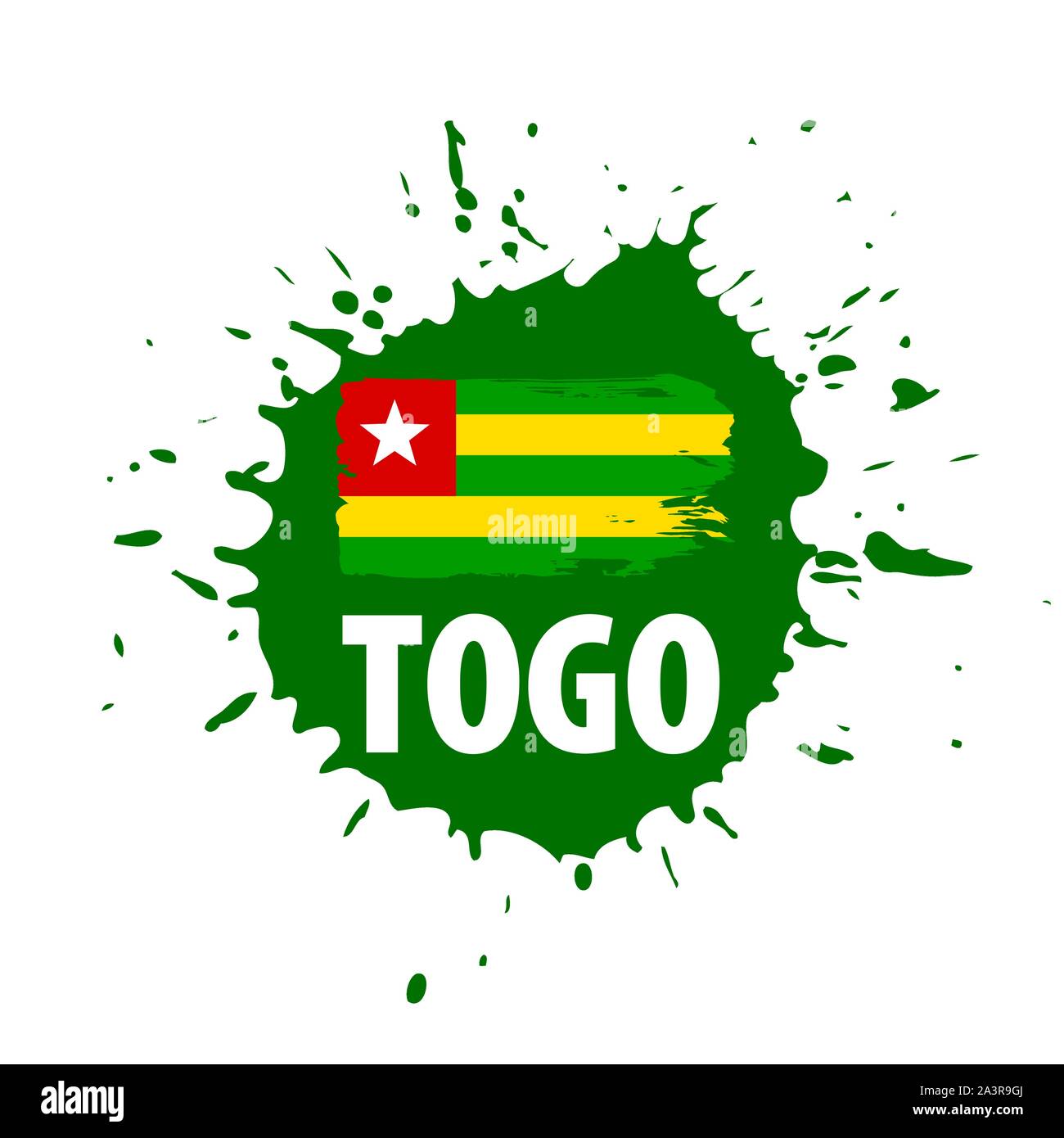 togo flag, vector illustration on a white background Stock Vector Image ...