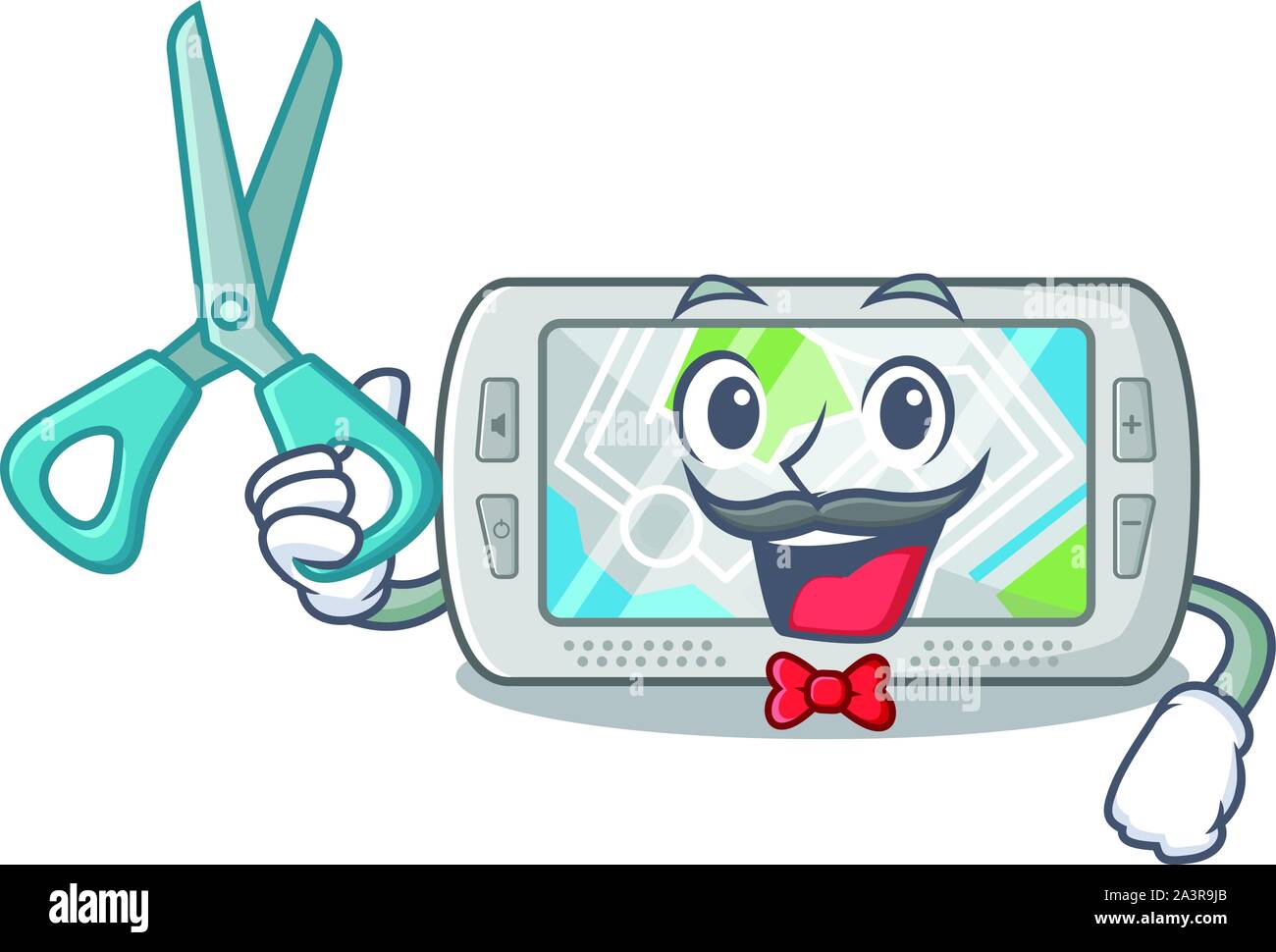 Barber global positioning system in the cartoon Stock Vector Image ...