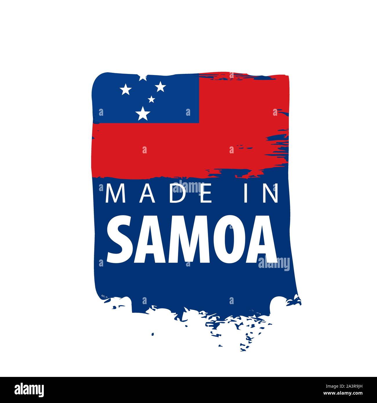 Samoa flag, vector illustration on a white background Stock Vector ...