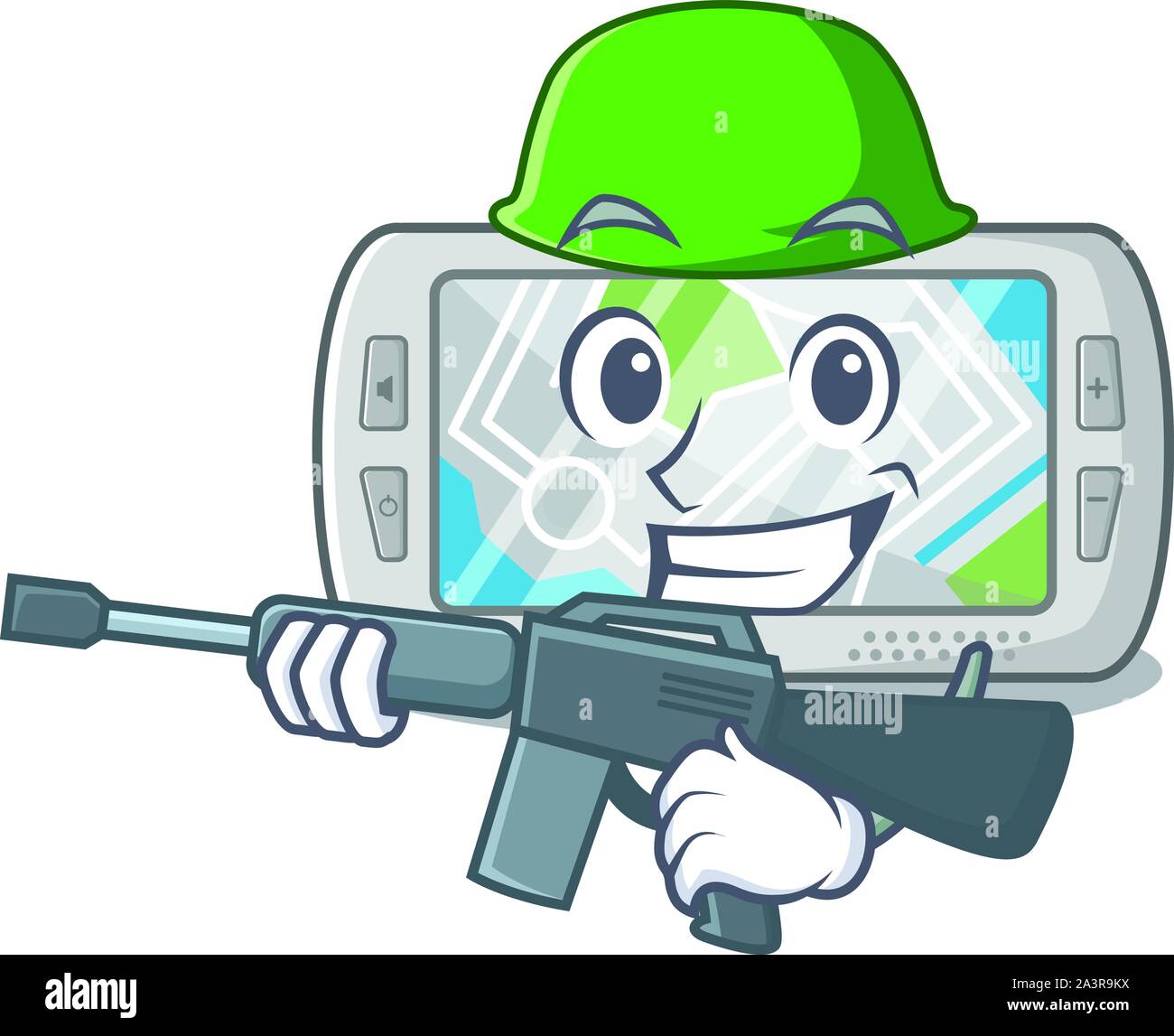Army global positioning system in the cartoon Stock Vector Image & Art ...