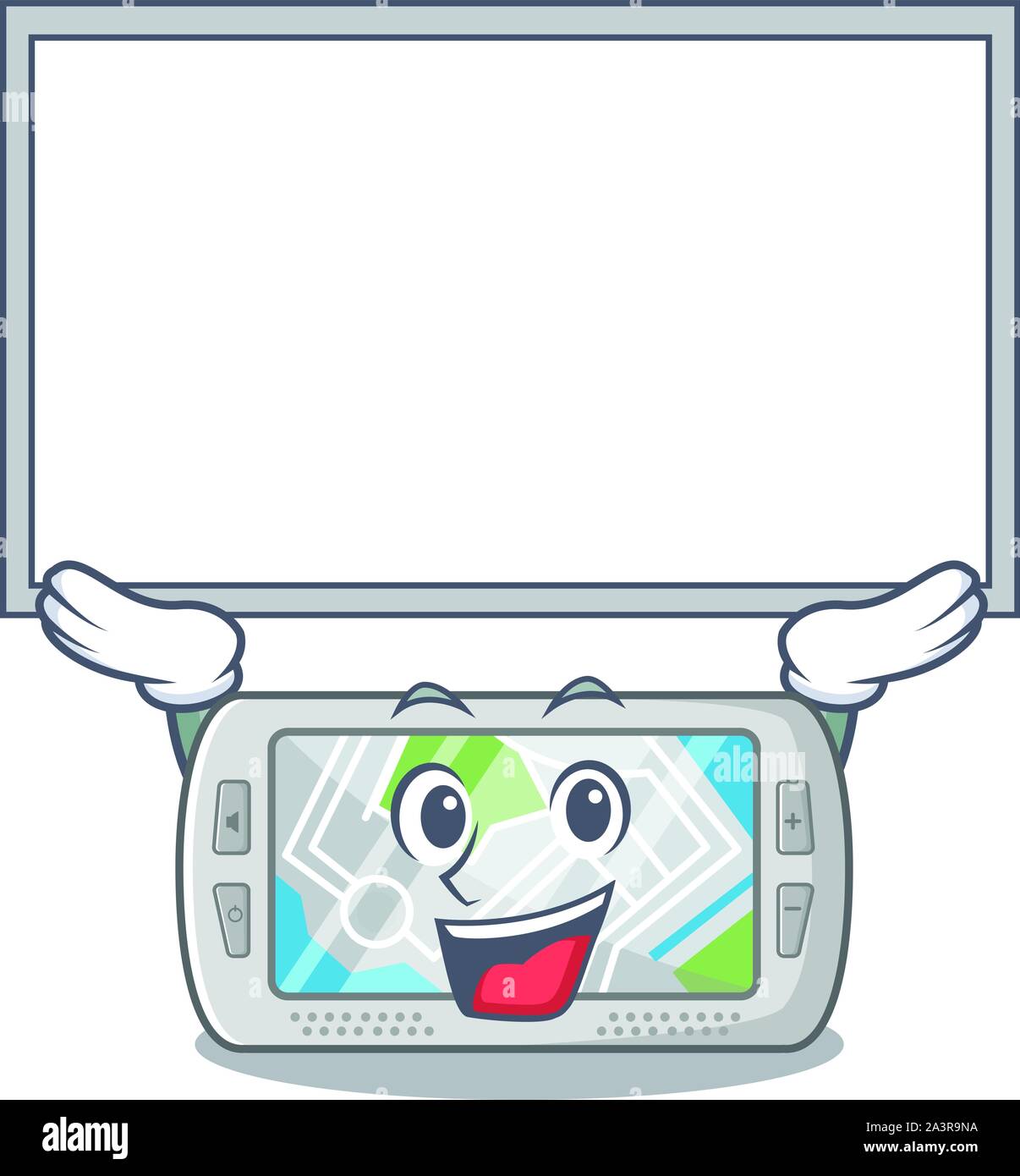 Up board global positioning system in the cartoon Stock Vector Image ...