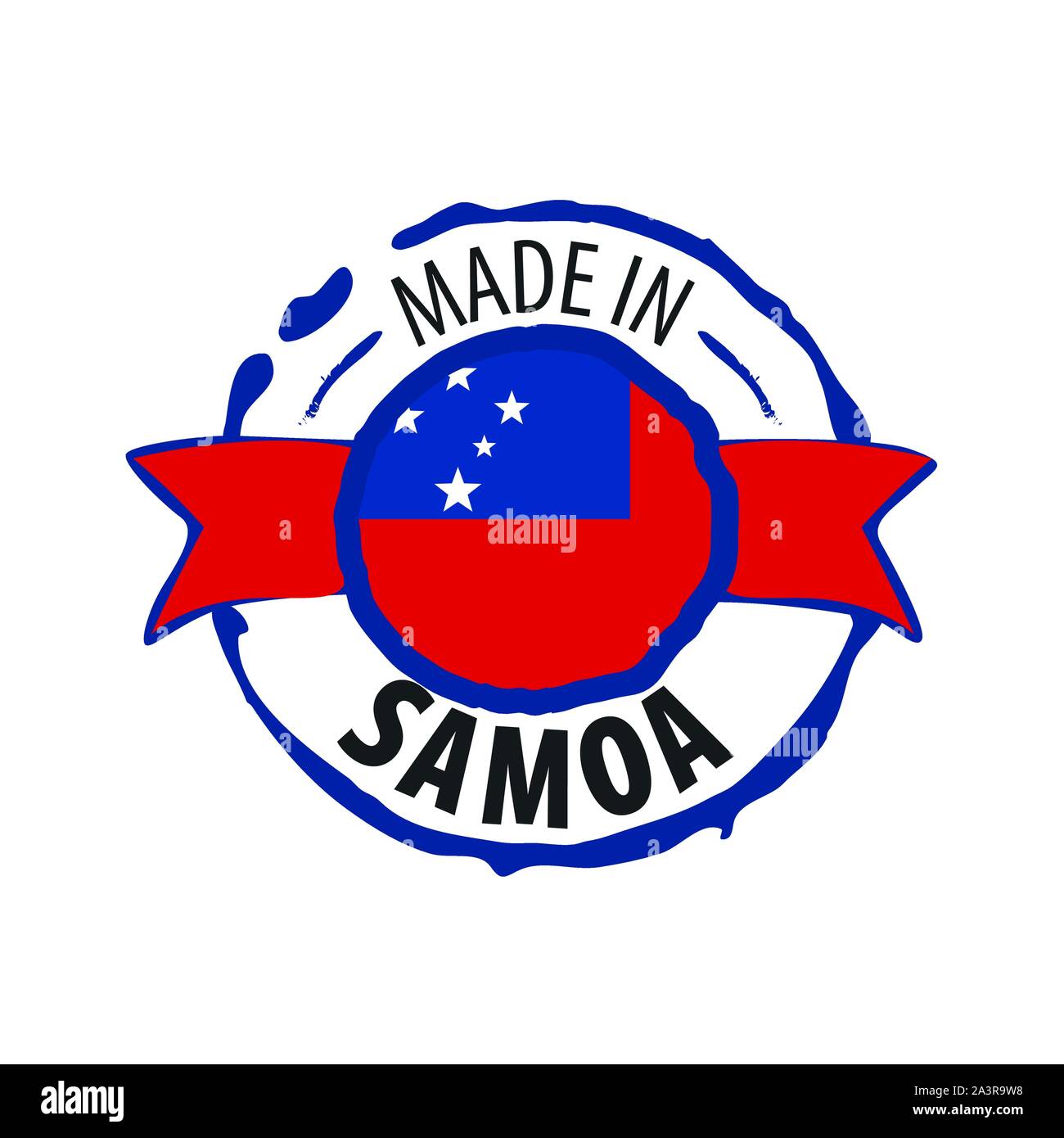 Samoa flag, vector illustration on a white background Stock Vector ...