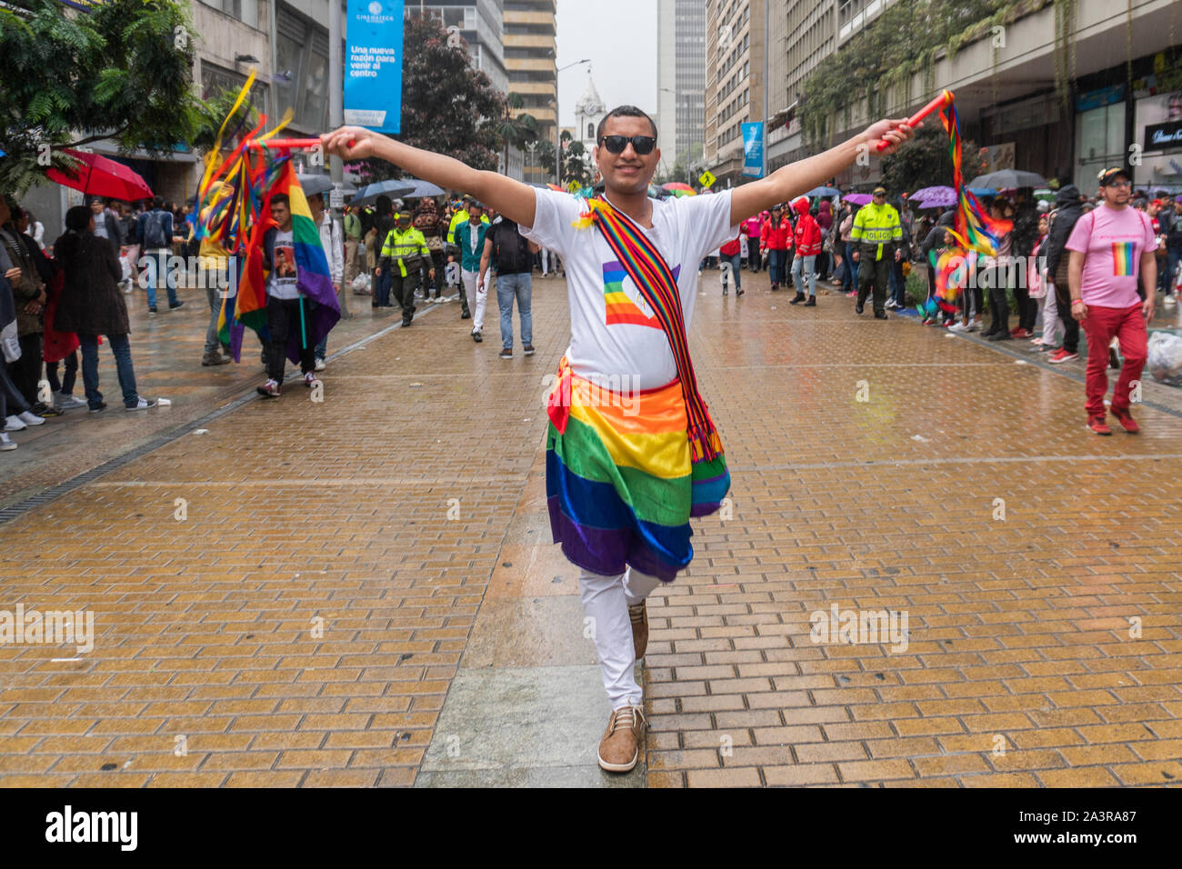 A person in the gay pride celebration Stock Photo - Alamy