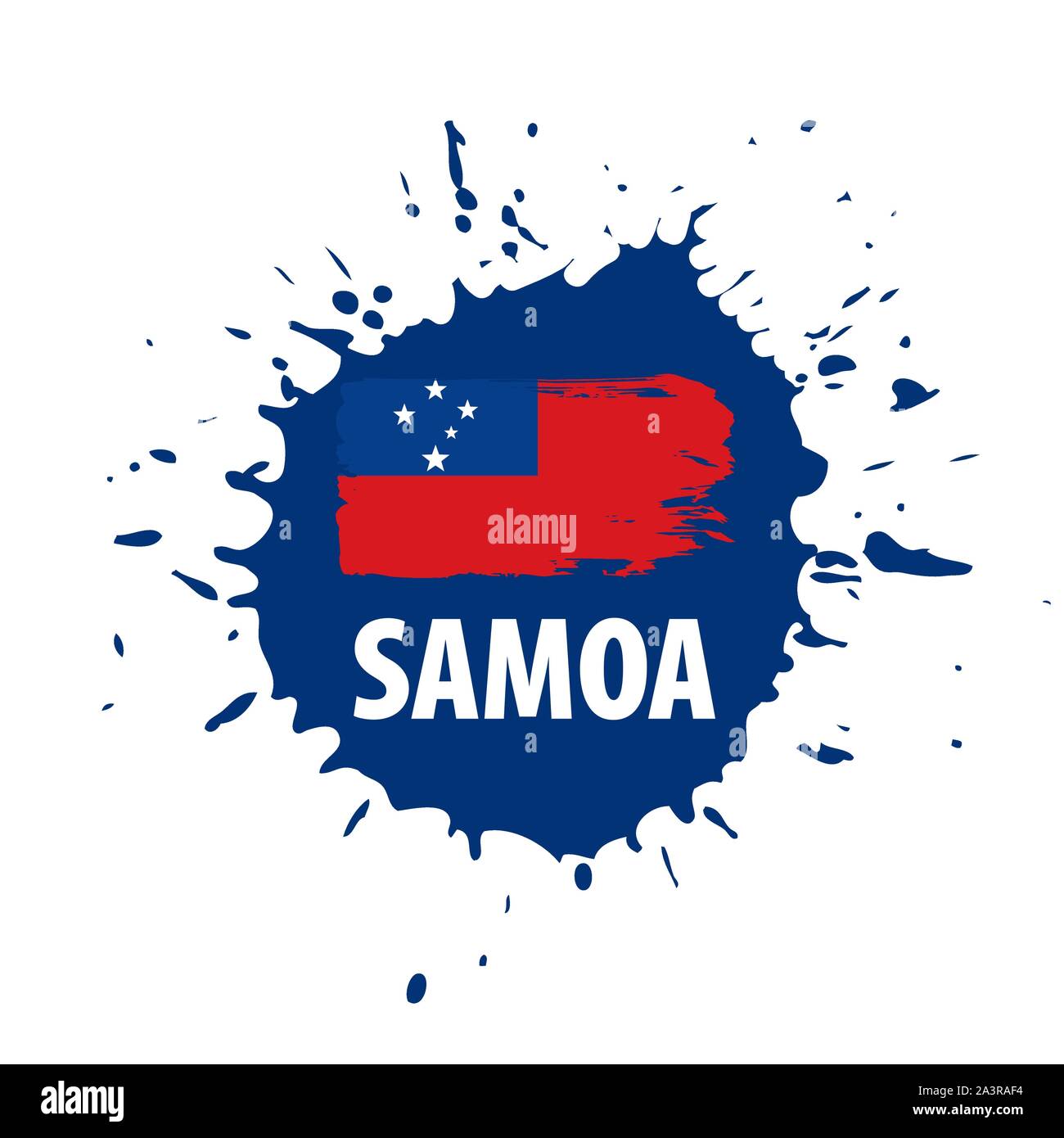 Samoa flag, vector illustration on a white background Stock Vector ...
