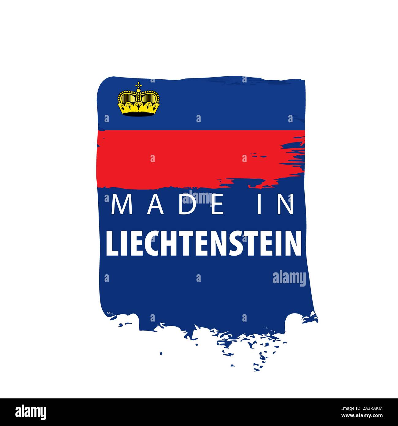 liechtenstein flag, vector illustration on a white background Stock ...