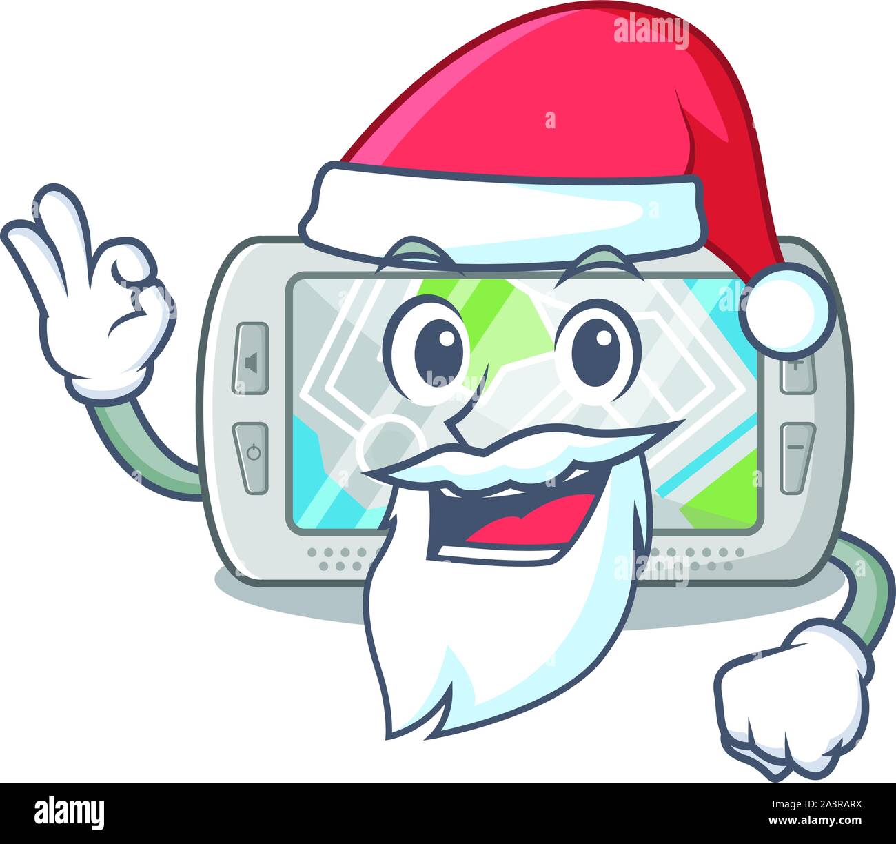 Santa cartoon style global positioning system toy Stock Vector Image ...