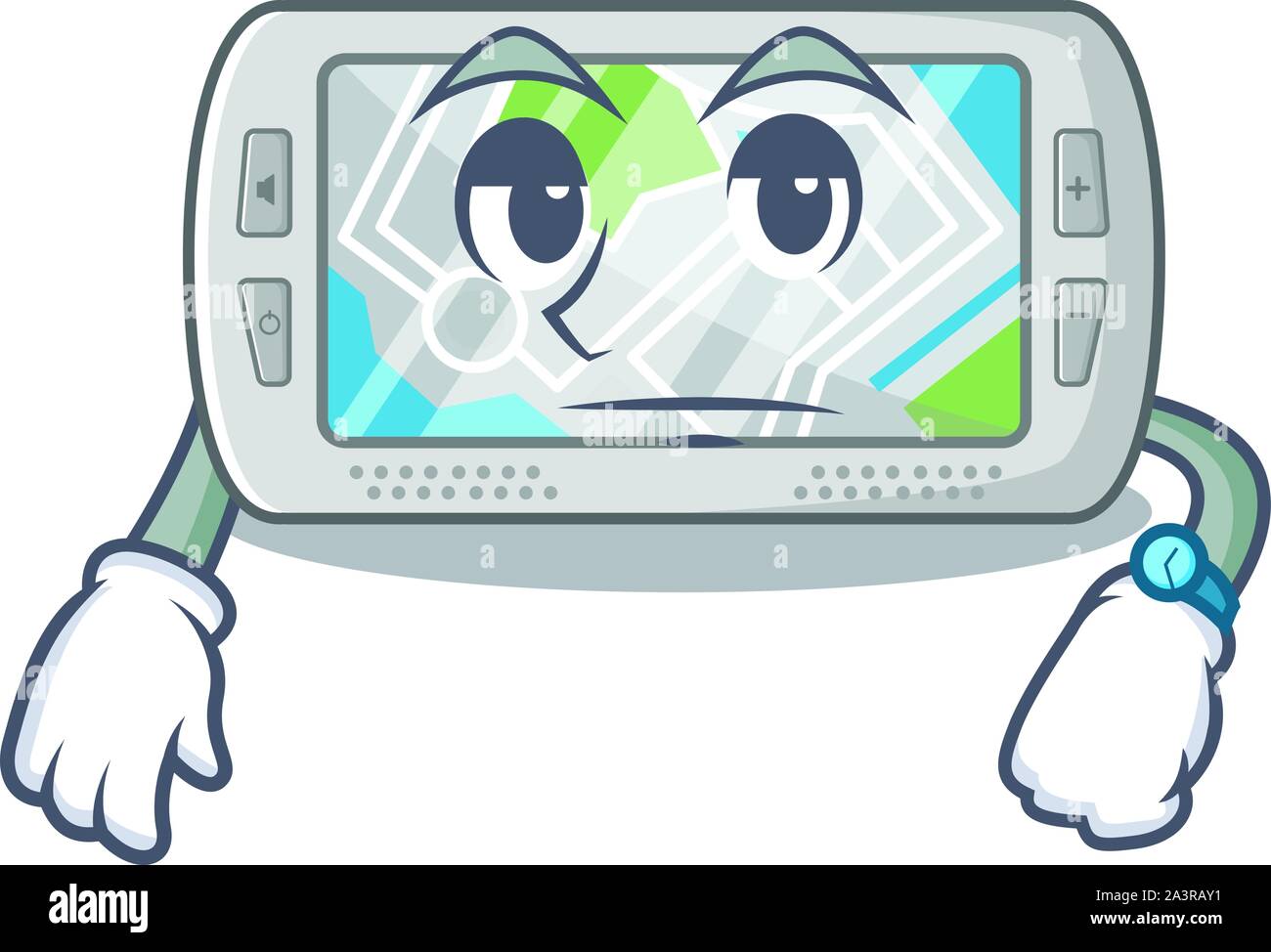 Waiting cartoon style global positioning system toy Stock Vector Image ...