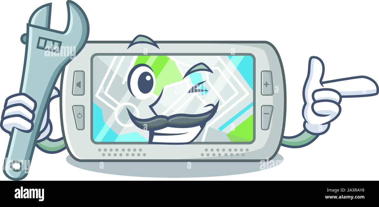 Mechanic cartoon style global positioning system toy Stock Vector Image ...