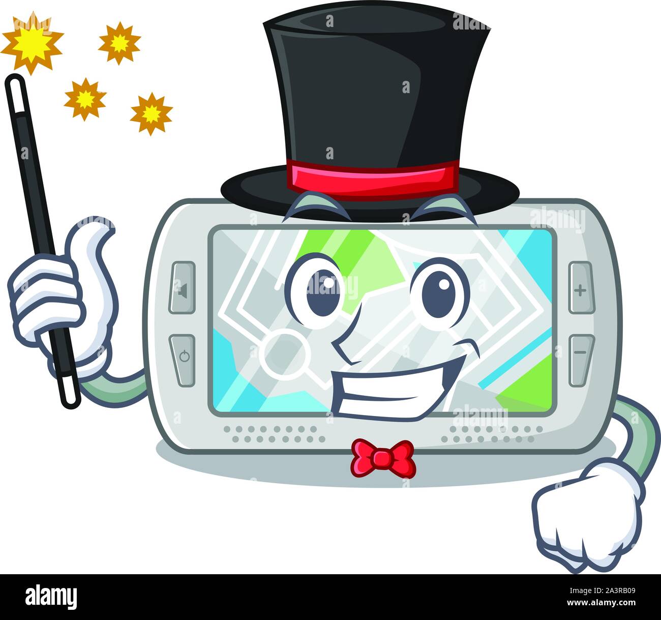 Magician cartoon style global positioning system toy Stock Vector Image ...