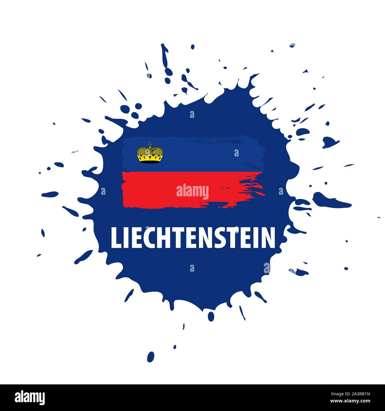 liechtenstein flag, vector illustration on a white background Stock ...
