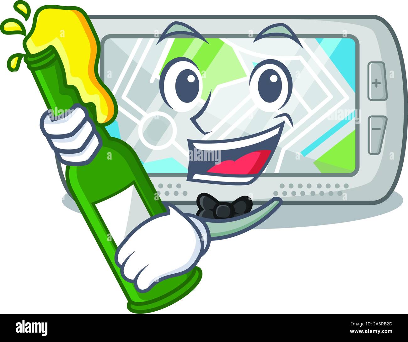 With beer cartoon style global positioning system toy Stock Vector ...