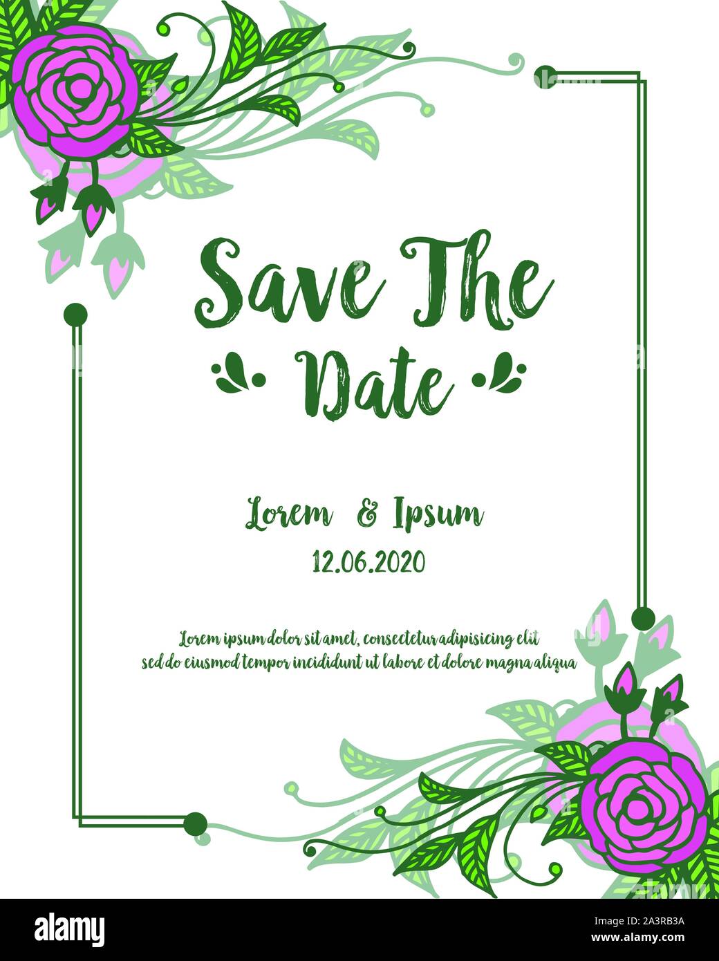 Banner save date pattern Stock Vector Images - Alamy
