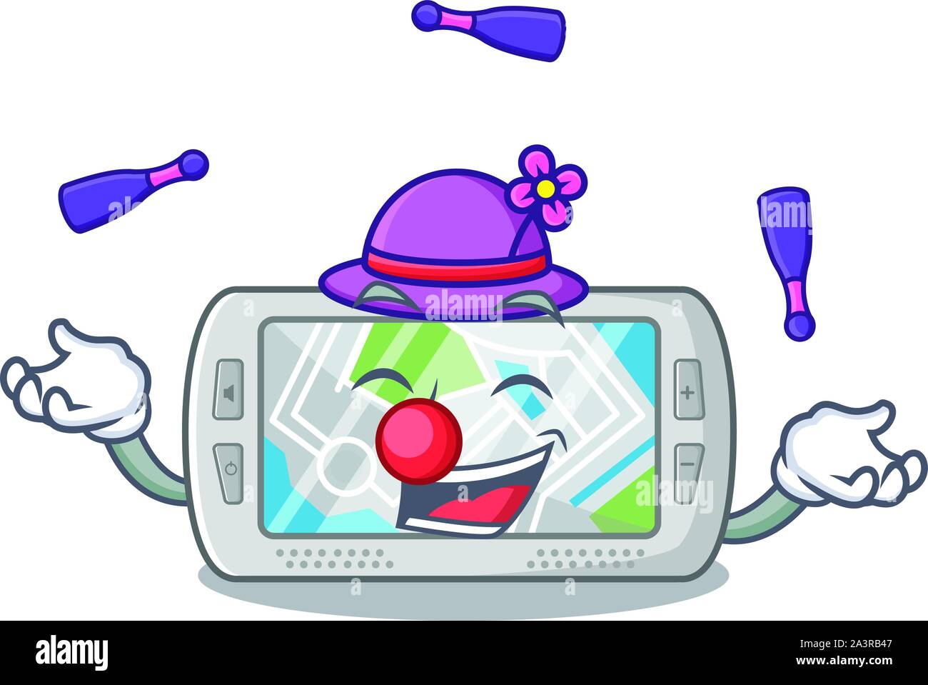 Juggling cartoon style global positioning system toy Stock Vector Image ...