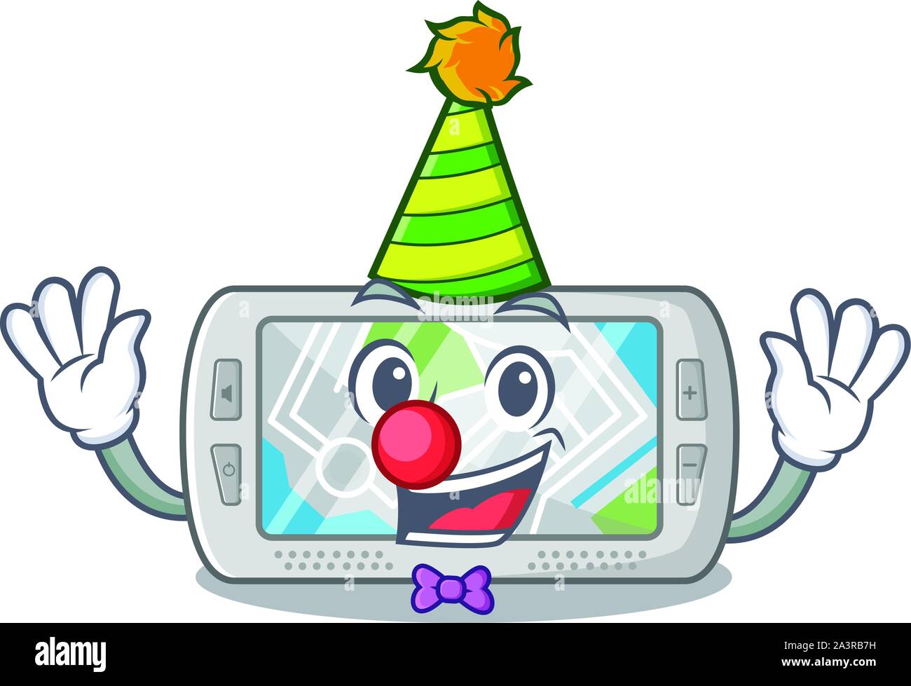 Clown cartoon style global positioning system toy Stock Vector Image ...