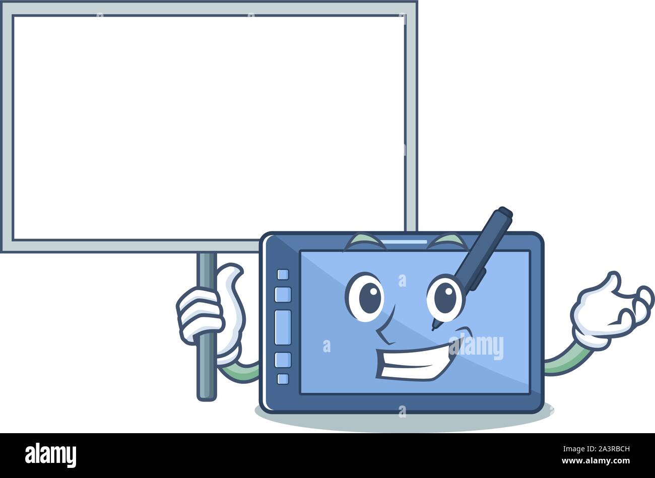 Silver pen tablet Stock Vector Images - Alamy