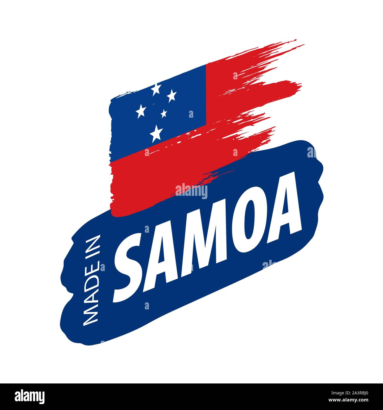 Samoa flag, vector illustration on a white background Stock Vector ...