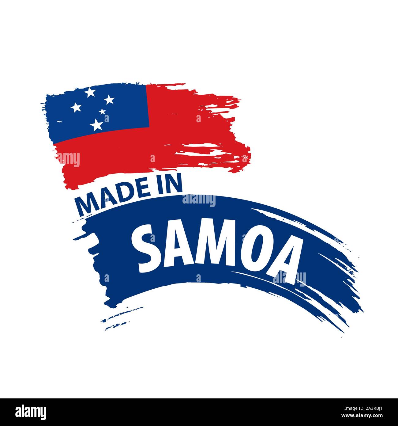 Samoa flag, vector illustration on a white background Stock Vector ...