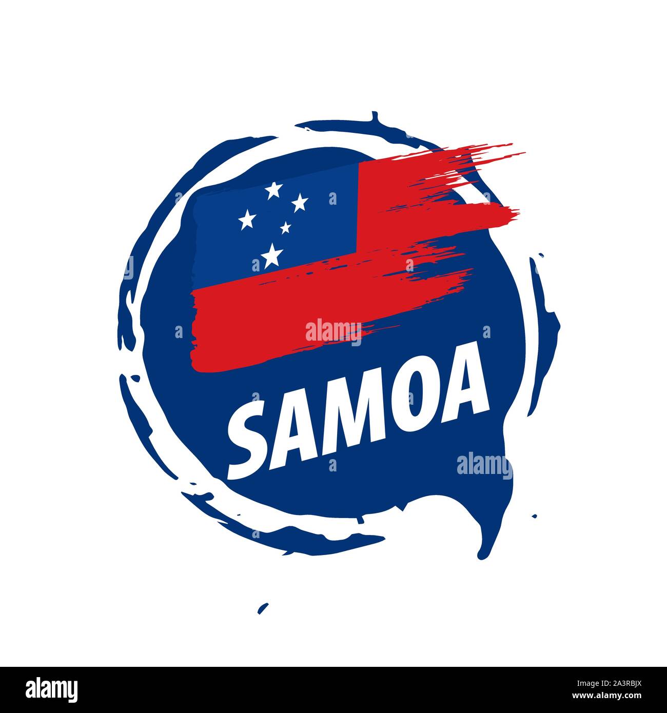 Samoa flag, vector illustration on a white background Stock Vector ...