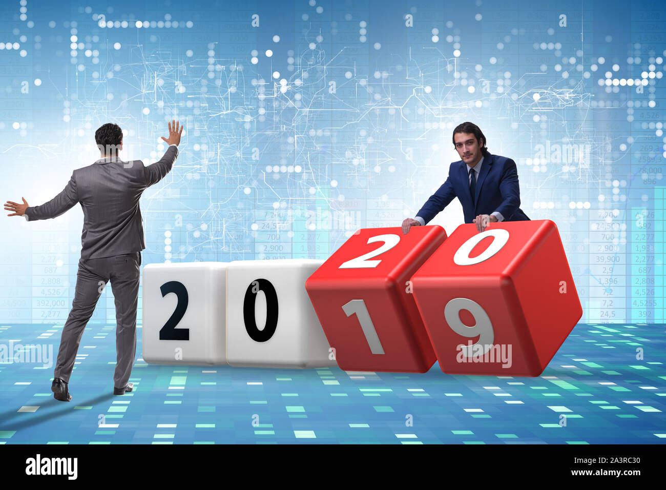 The concept of changing year from 2019 to 2020 Stock Photo - Alamy
