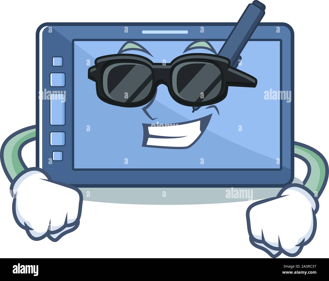 Super cool graphic tablet character with shape mascot Stock Vector ...