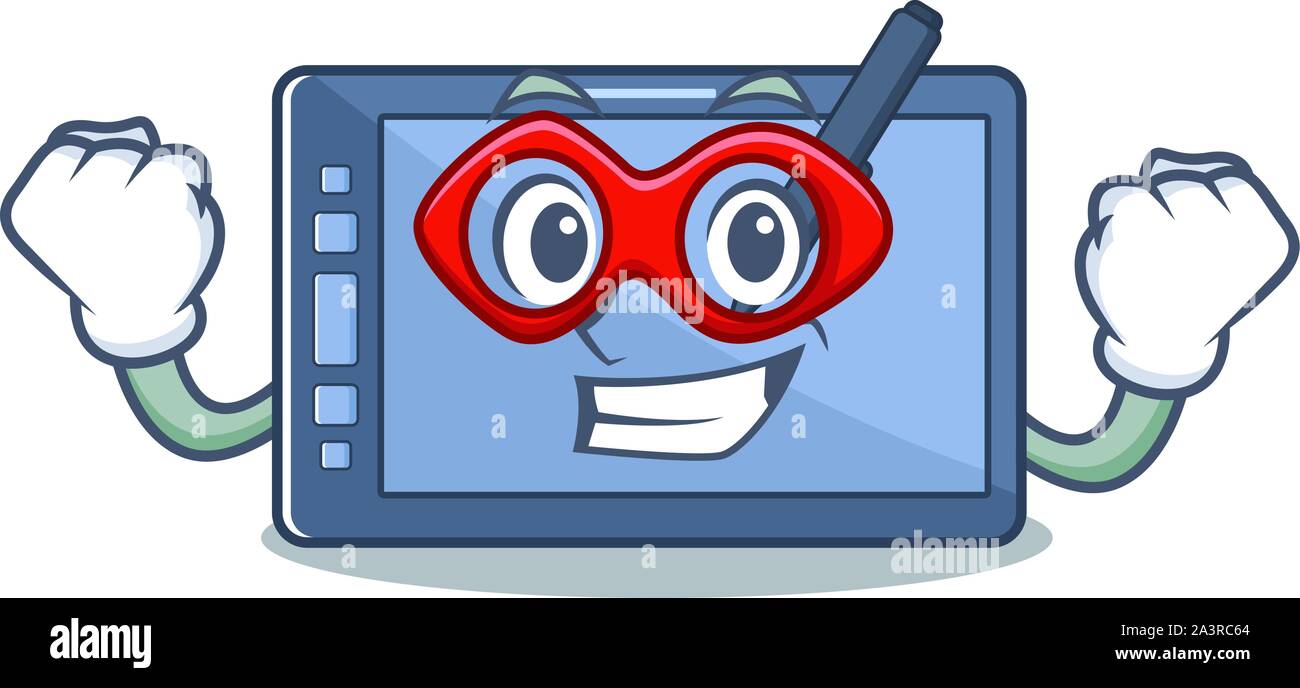 Cartoon illustration tablet super hero hi-res stock photography and ...