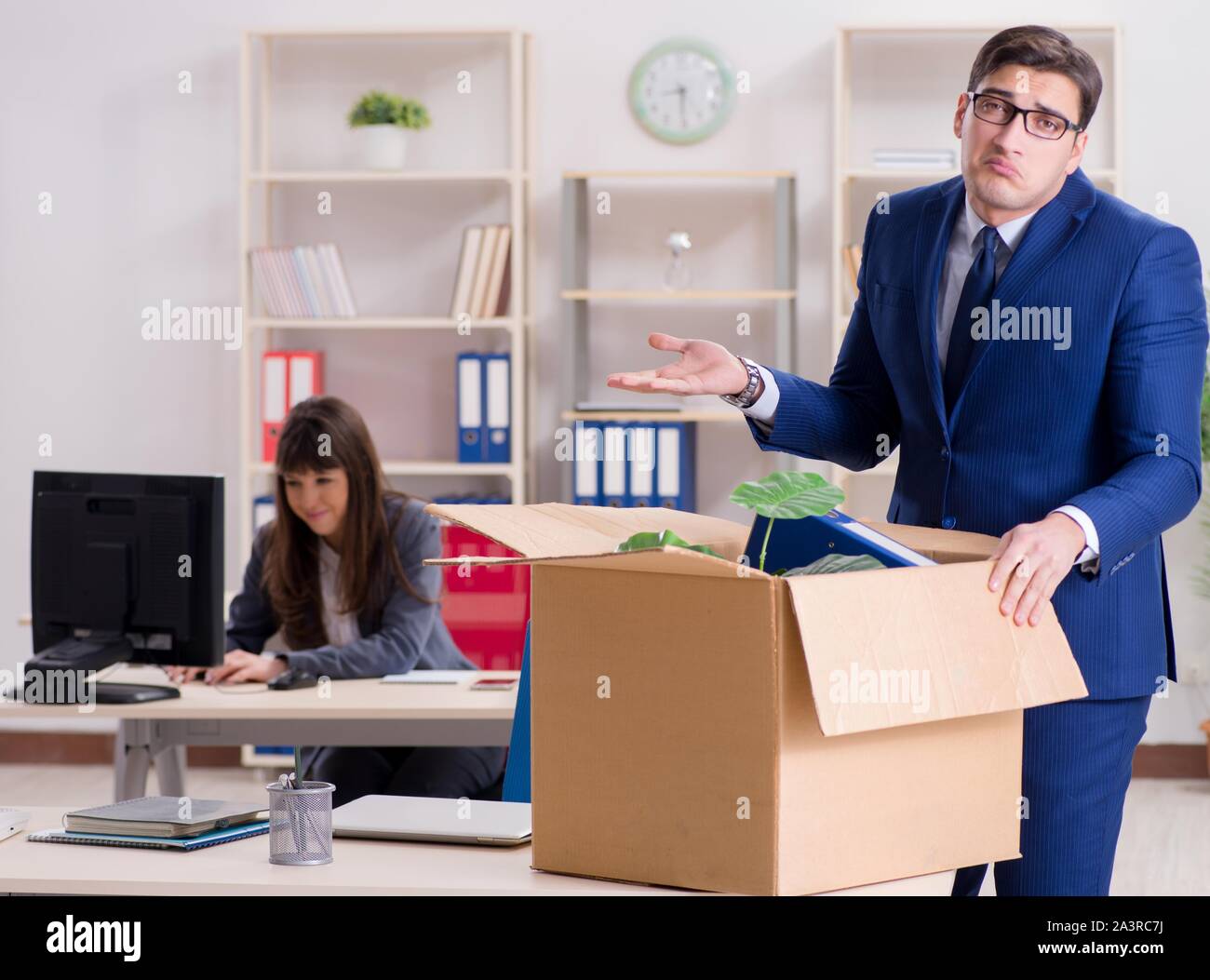 The person being fired from his work Stock Photo - Alamy
