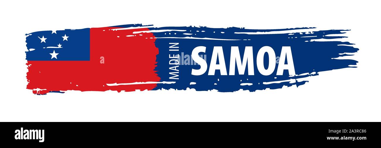 Samoa flag, vector illustration on a white background Stock Vector ...