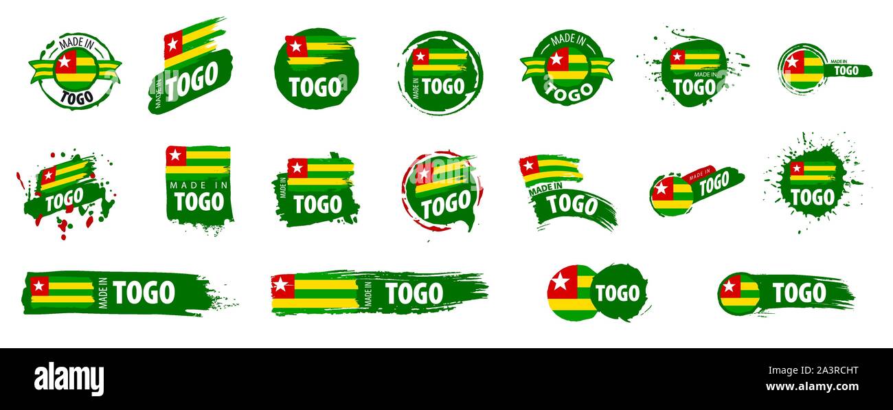togo flag, vector illustration on a white background Stock Vector Image ...