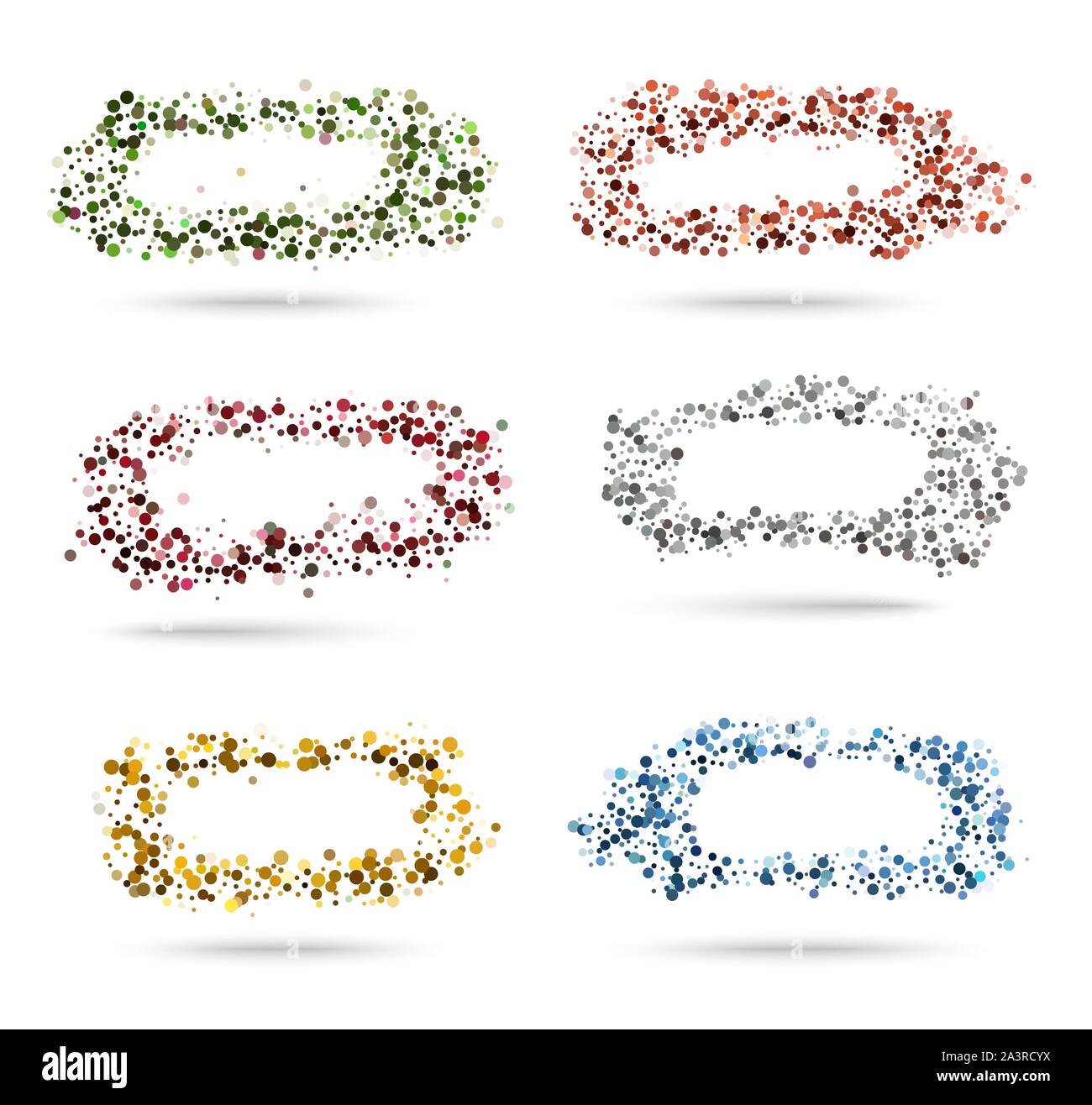 Set of Bright Abstract Circles Frames Design Elements, vector illustration Stock Vector Image ...