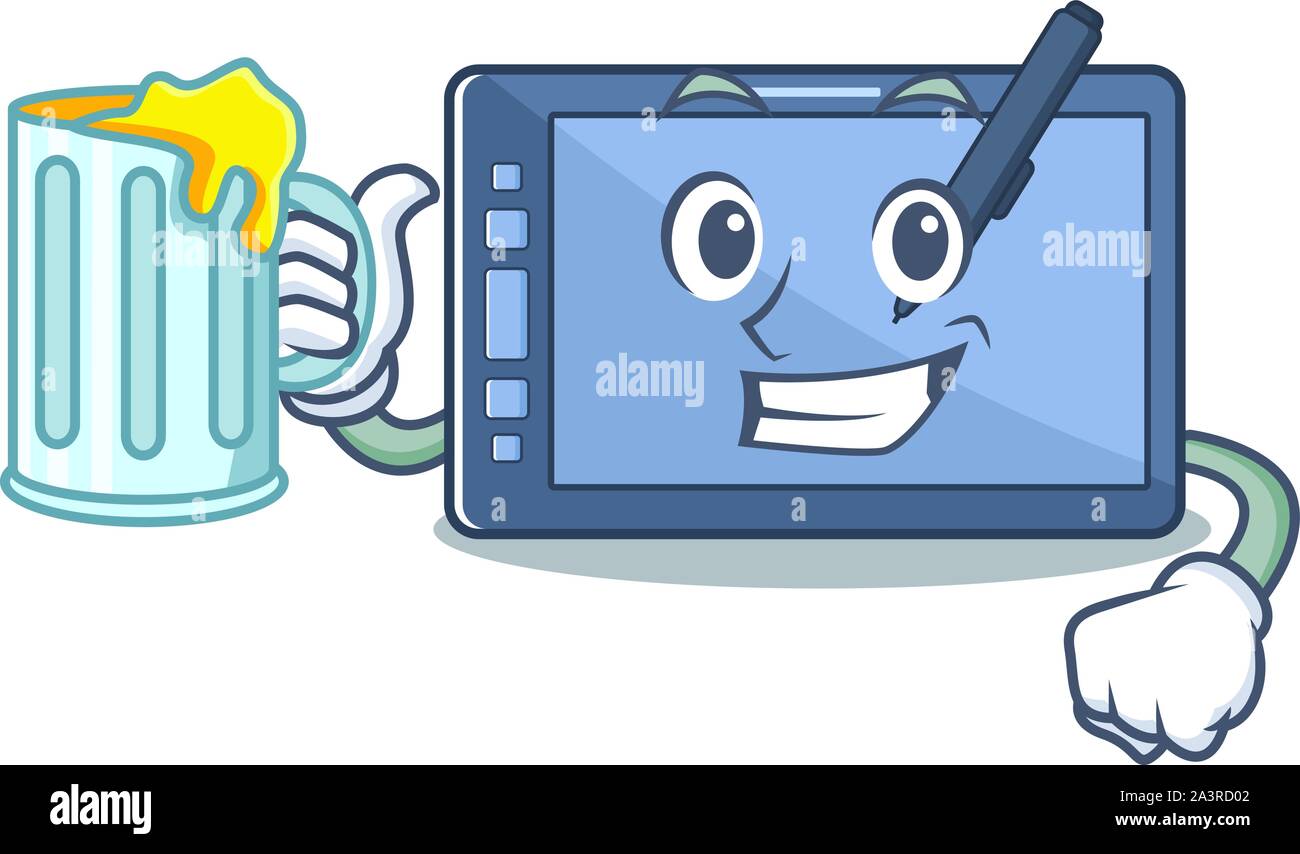 With juice graphic tablet isolated in the cartoon Stock Vector Image ...
