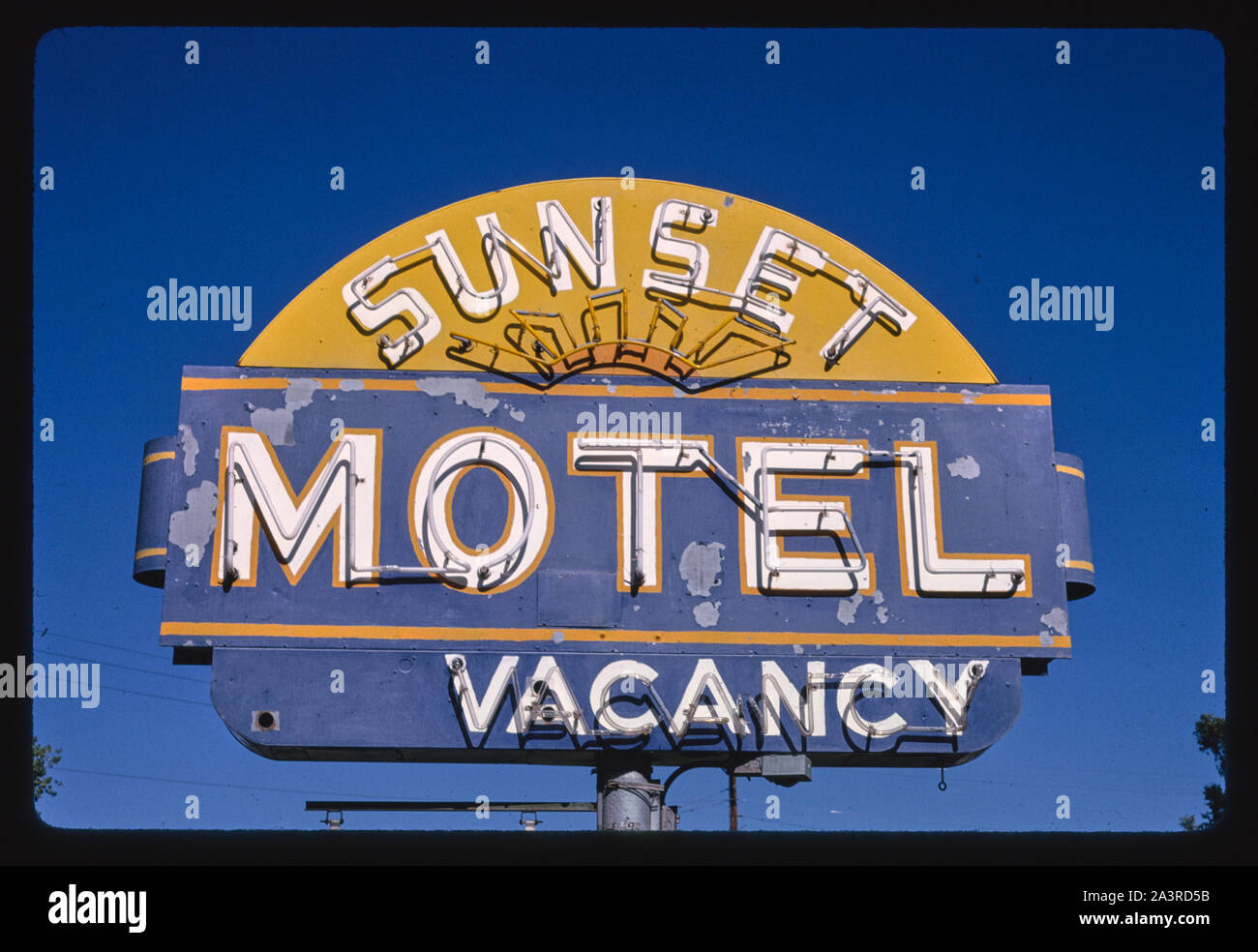 Sunset Motel sign, Pueblo, Colorado Stock Photo - Alamy