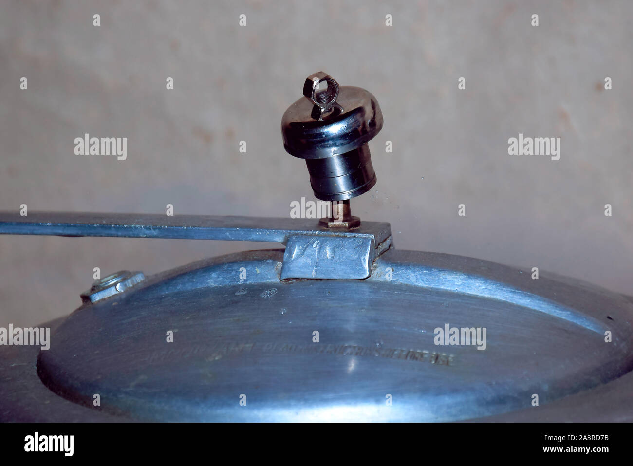 whistling of pressure cooker, with blur background Stock Photo - Alamy