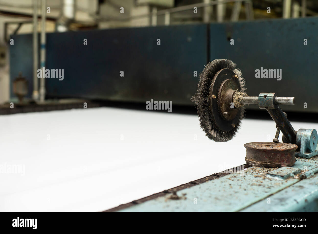 Fabric weaving and coating machinery Stock Photo - Alamy