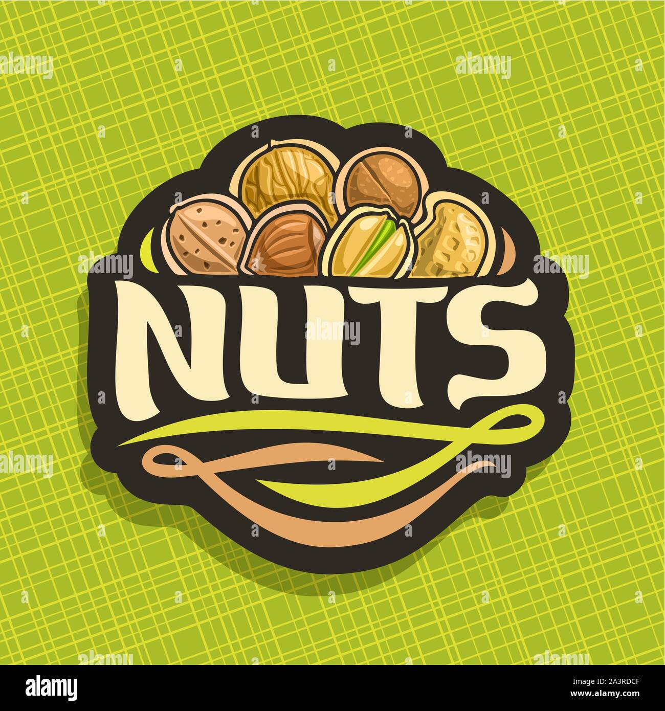 Pile fresh hazelnut food Stock Vector Images - Alamy