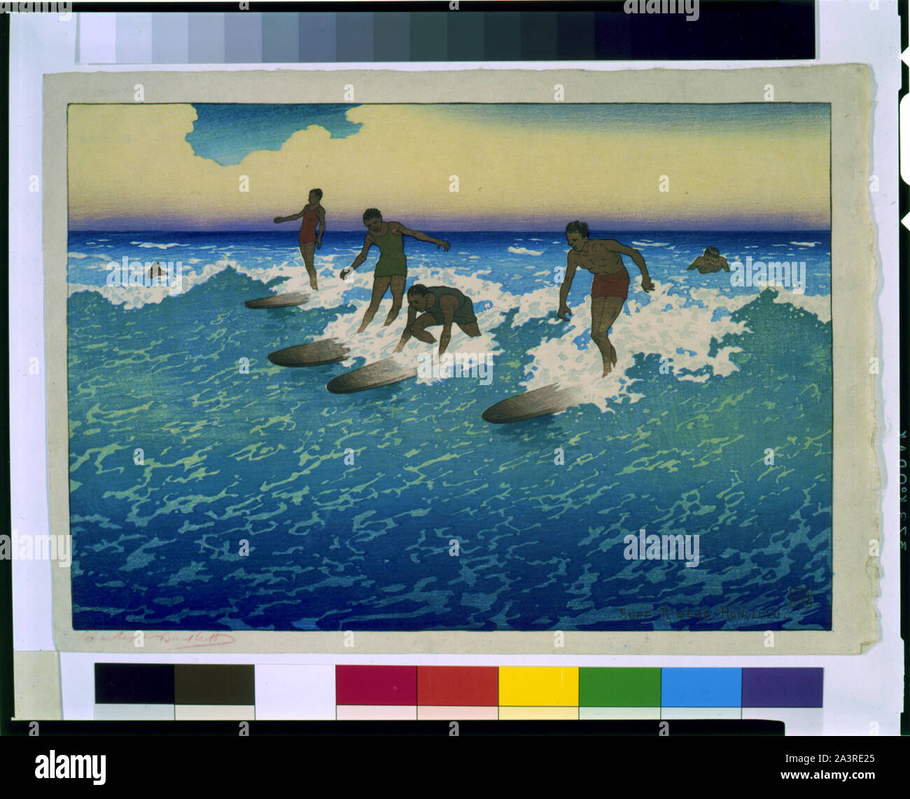 Surf riders, Honolulu / CWB Stock Photo - Alamy