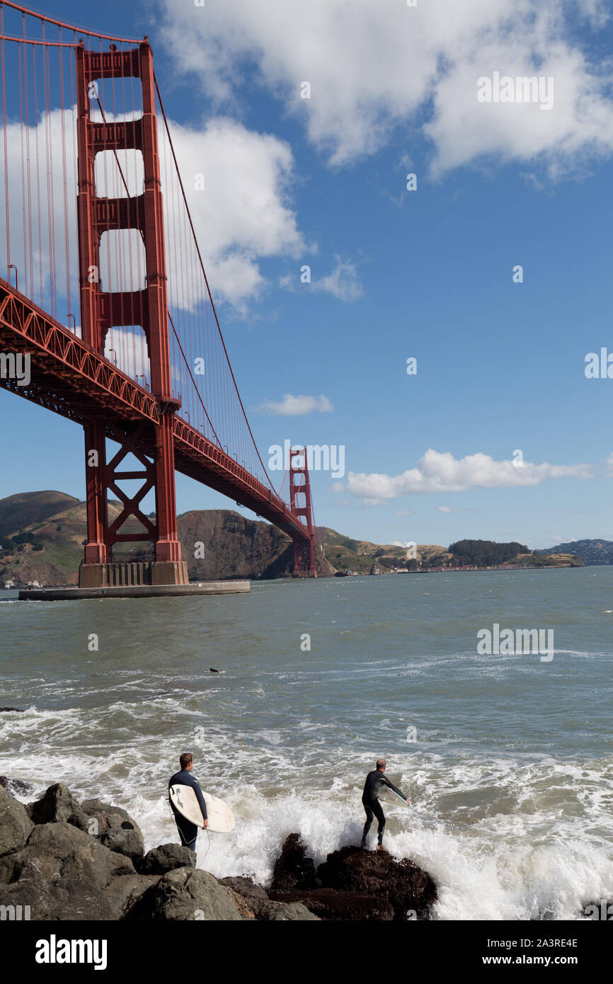 Golden gate bridge climb, california hi-res stock photography and ...