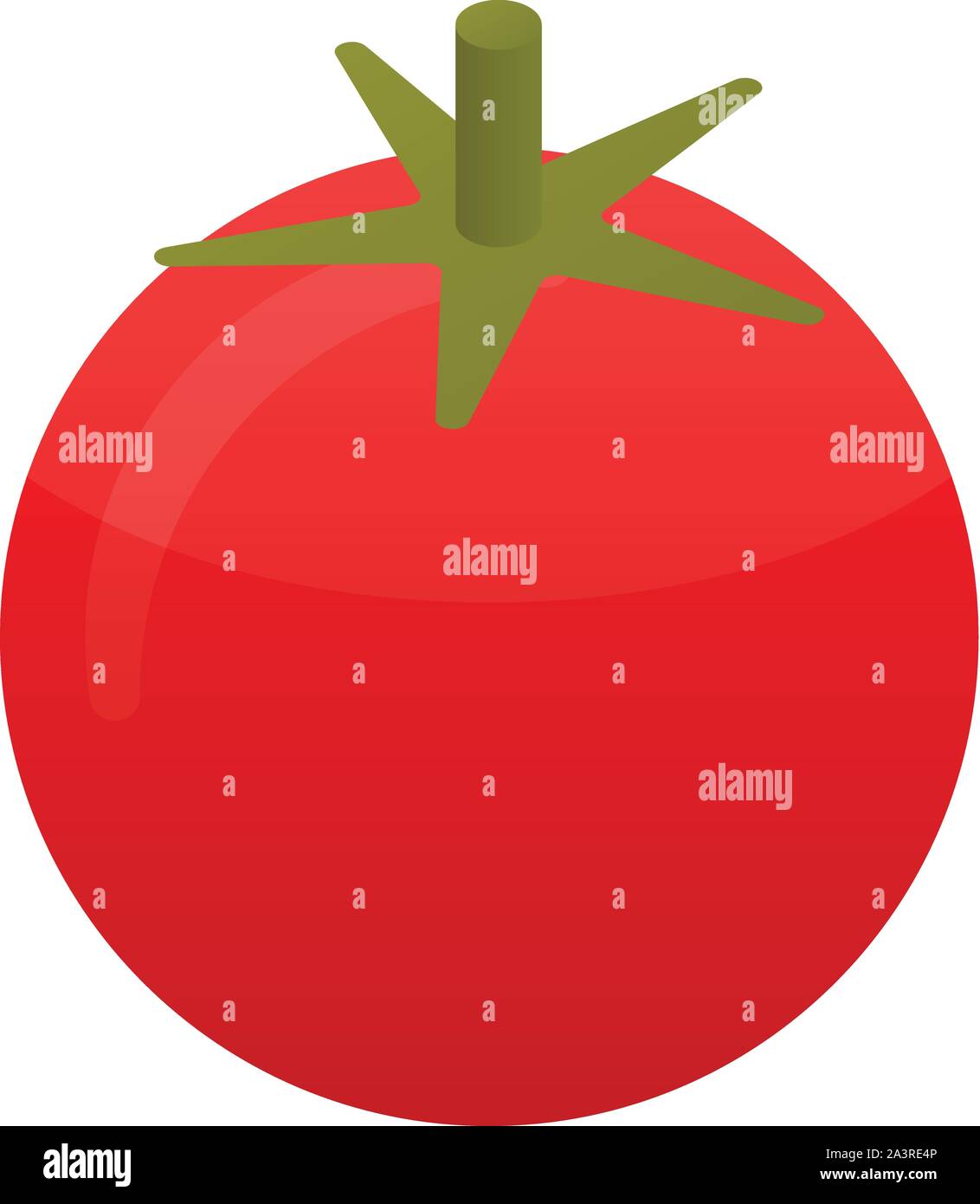 Red tomato icon isometric hi-res stock photography and images - Alamy