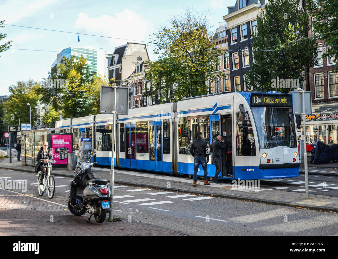 Amsterdam, Holland - Oct 7, 2018. Metro train in Amsterdam, Holland ...