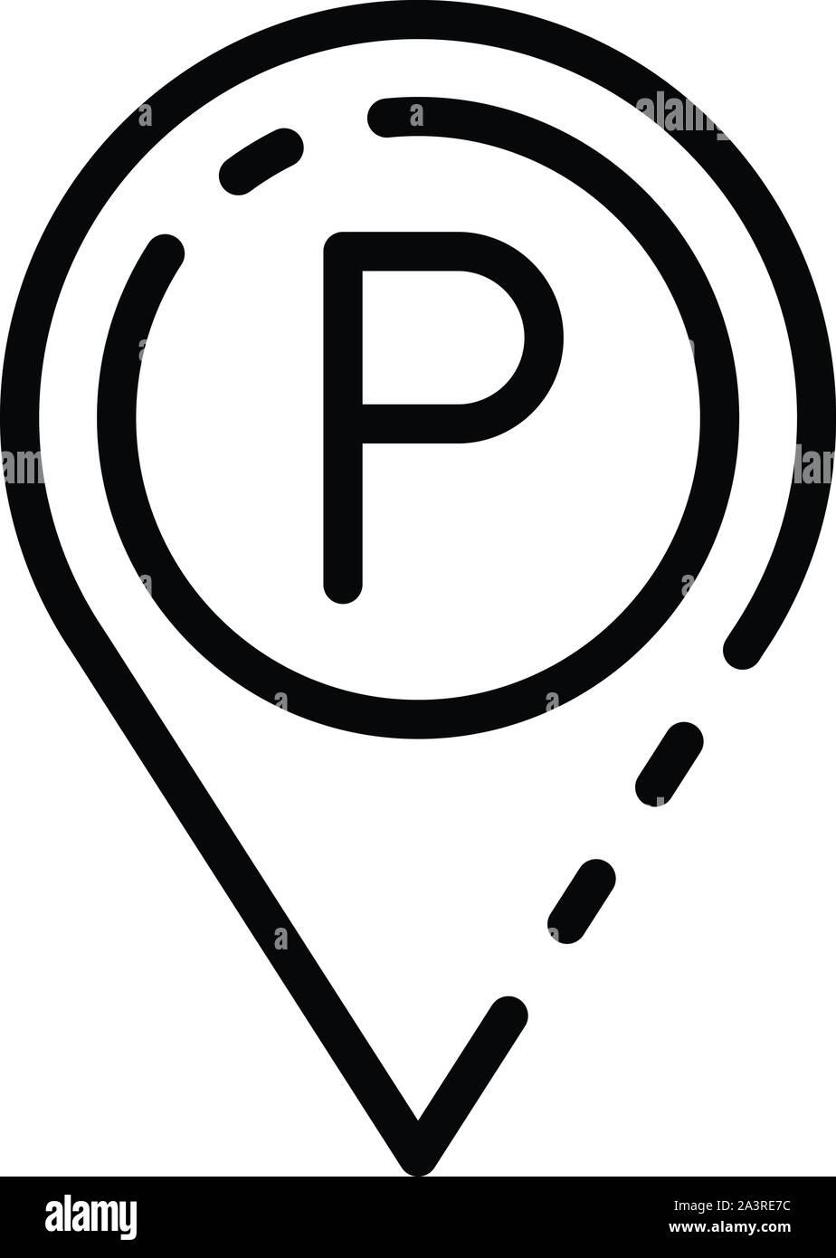 Parking pin map icon, outline style Stock Vector Image & Art - Alamy