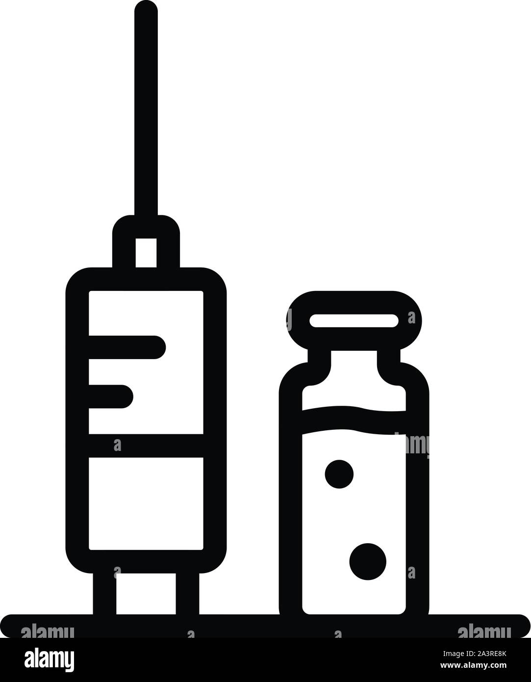Injection syringe icon, outline style Stock Vector Image & Art - Alamy
