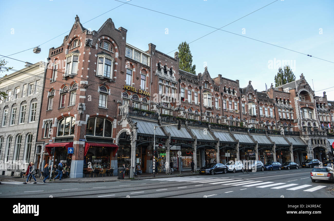 Amsterdam, Holland - Oct 7, 2018. Cityscape of Amsterdam with famous ...