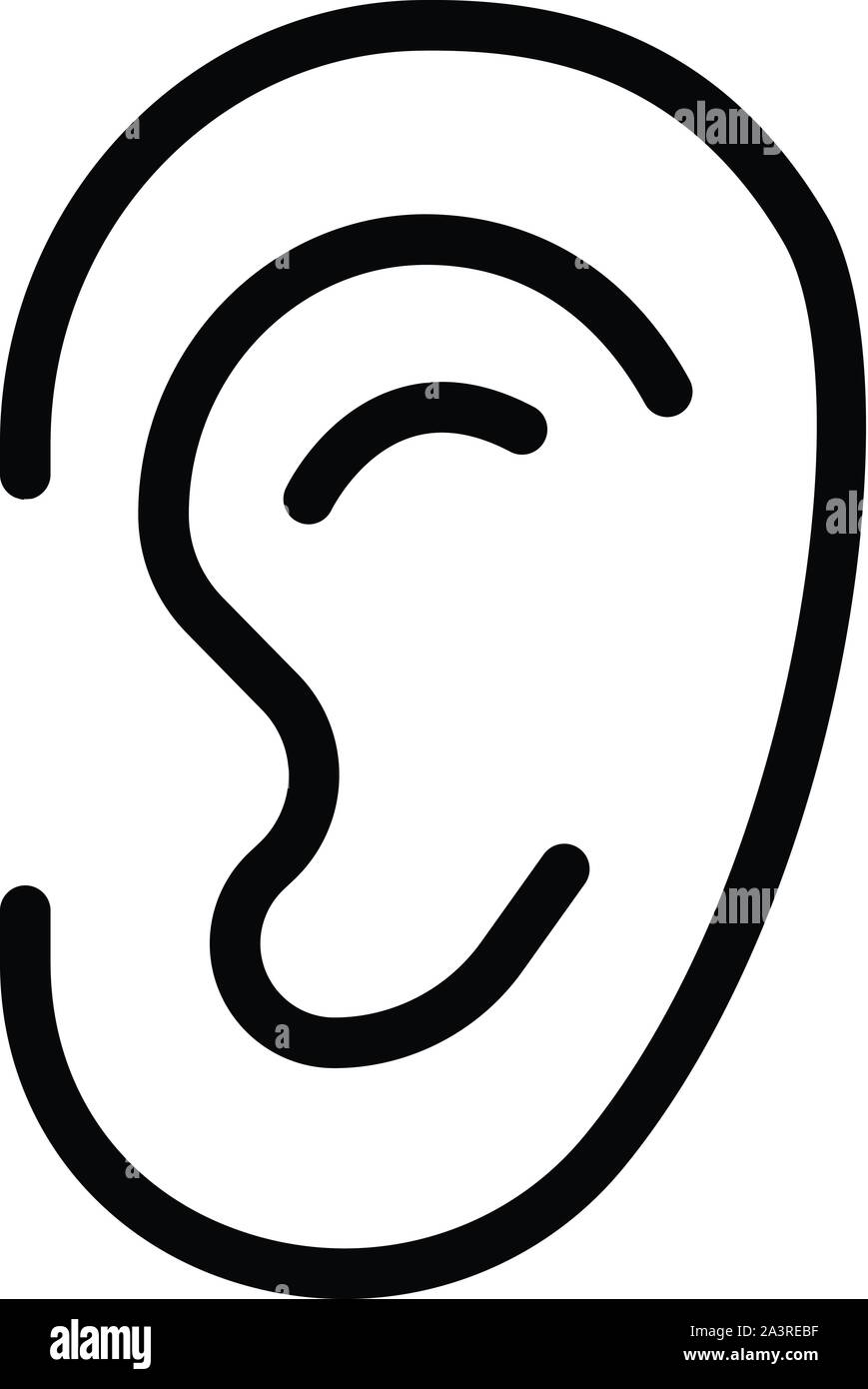 Ear icon, outline style Stock Vector Image & Art - Alamy