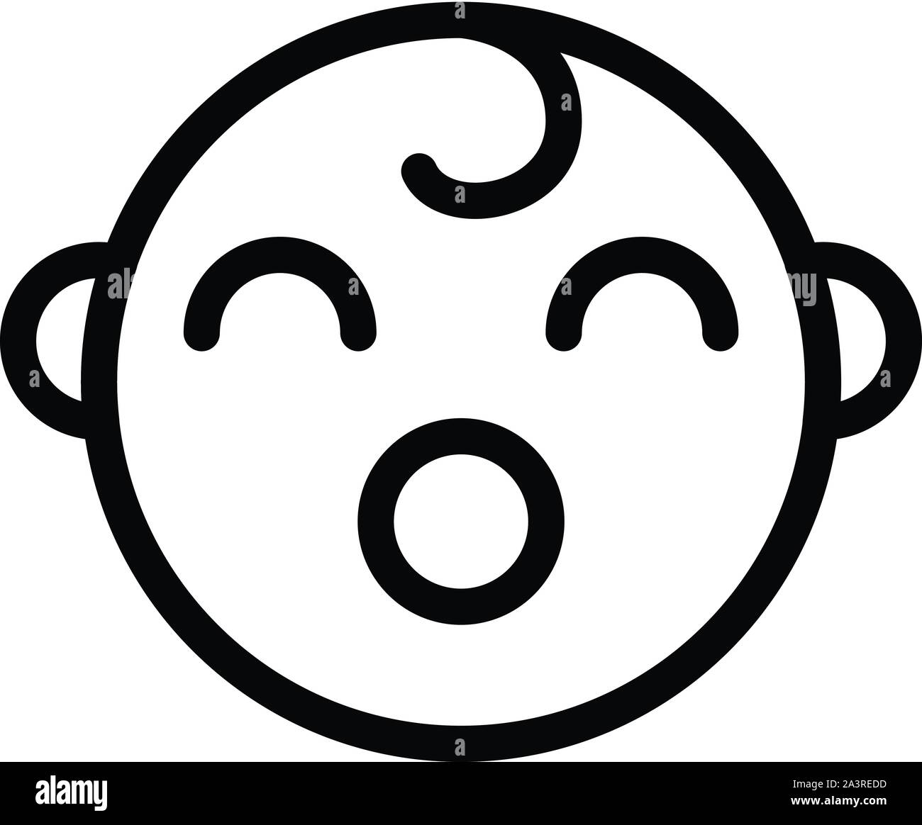 Baby face icon, outline style Stock Vector Image & Art - Alamy