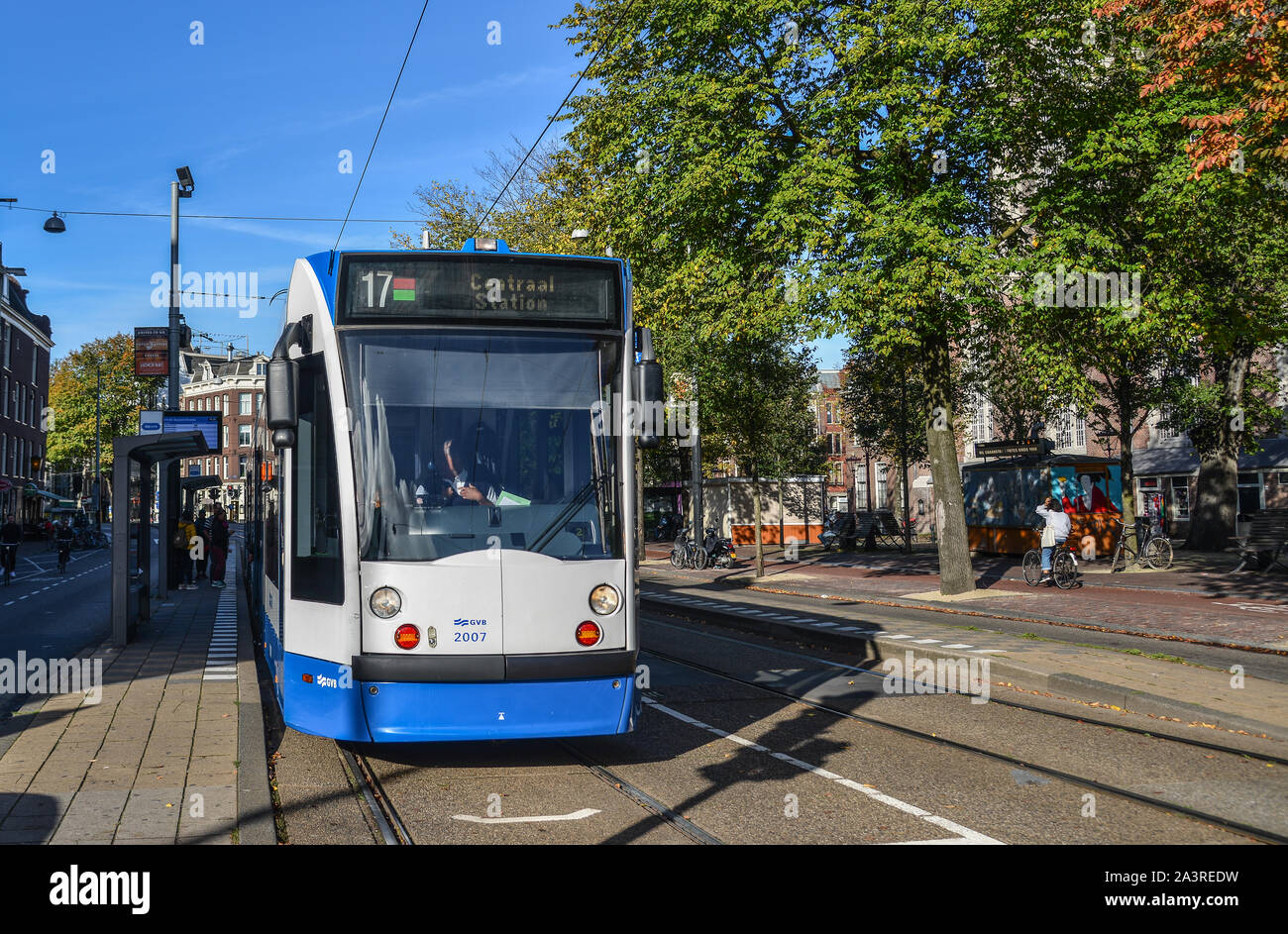 Amsterdam, Holland - Oct 7, 2018. Metro train in Amsterdam, Holland ...