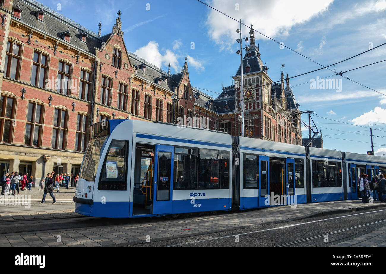 Amsterdam, Holland - Oct 7, 2018. Metro train in Amsterdam, Holland ...