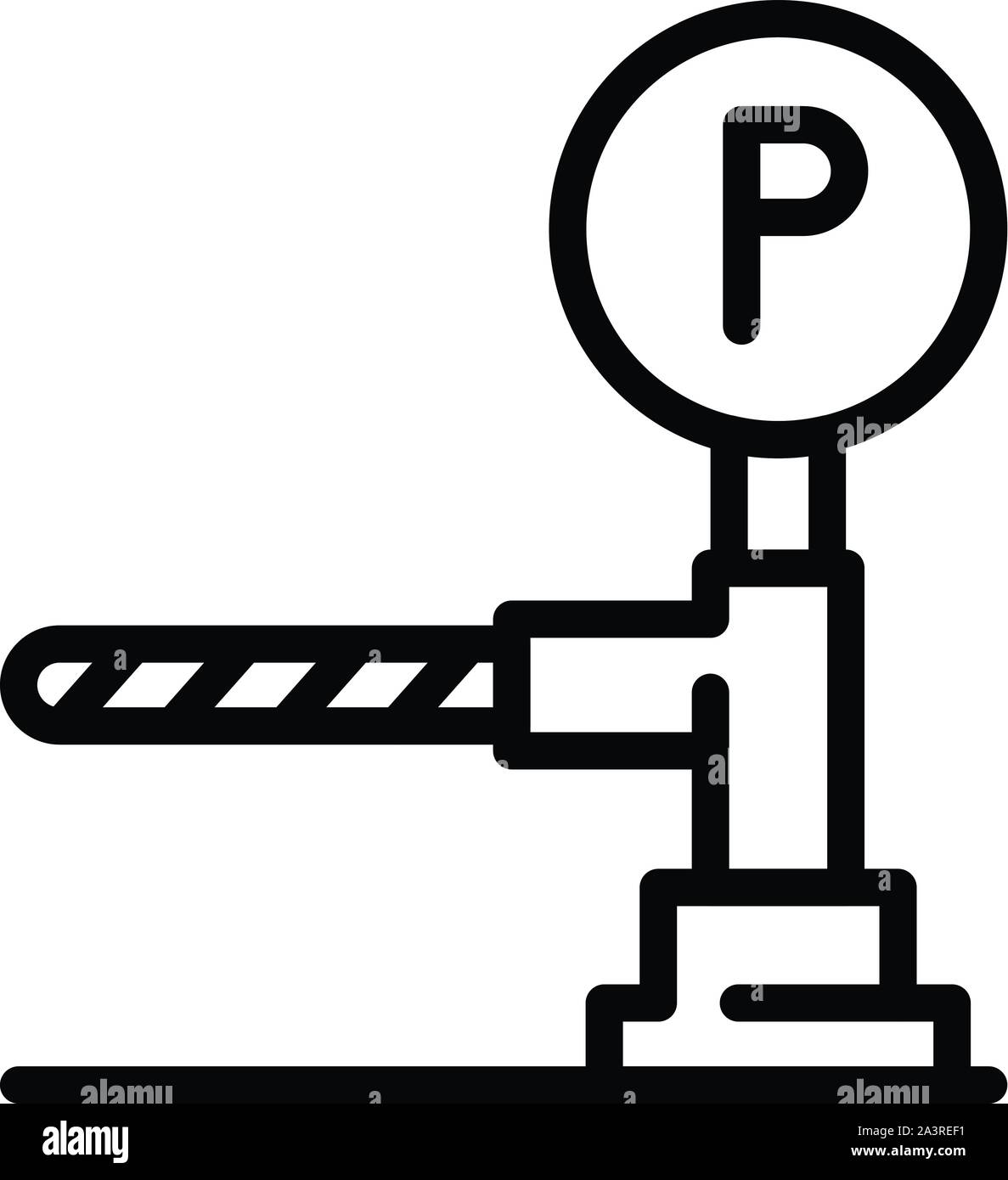 Parking barrier icon, outline style Stock Vector Image & Art - Alamy
