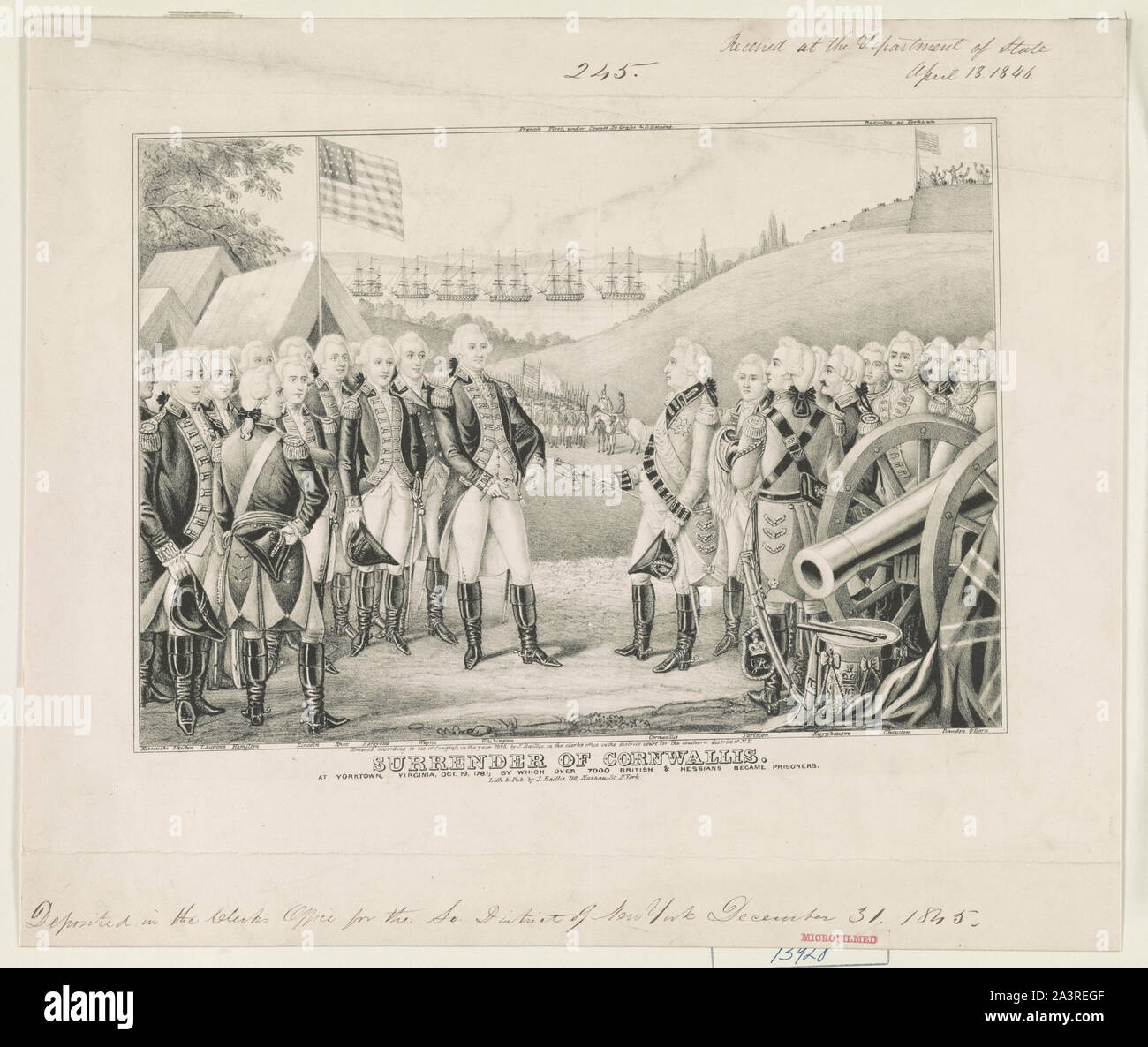 Surrender of Cornwallis Stock Photo - Alamy